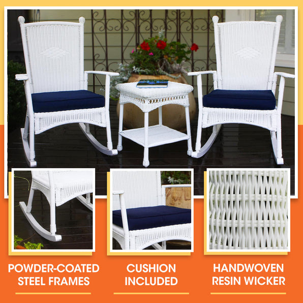 Premium Grade Teak & Wicker Rocking Chairs – Tortuga Outdoor